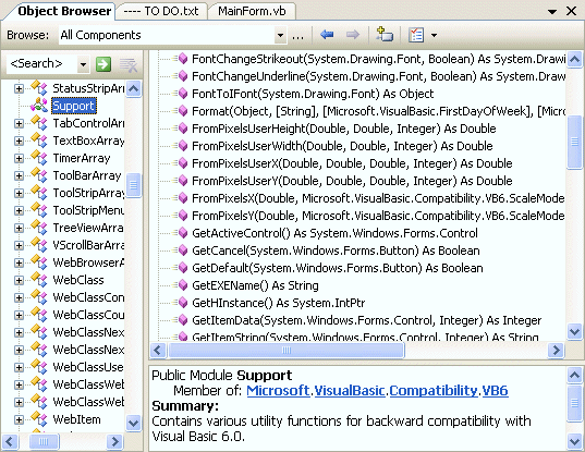 Francesco Balena’s Blog - Solve migration problems with the Support class